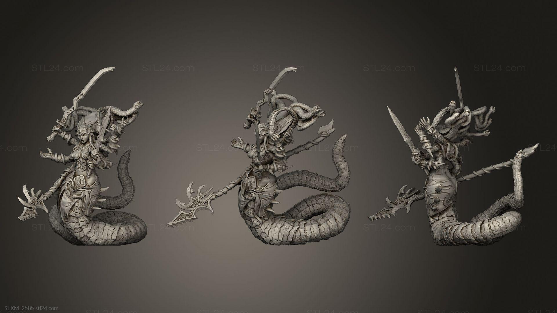 Figurines heroes, monsters and demons - Gorgon 3, STKM_2585. 3D stl ...